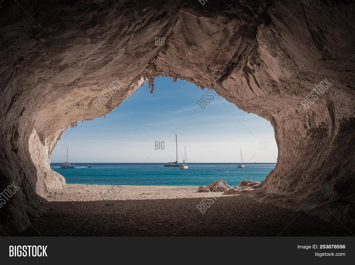 Inside Cave Cala Luna Image & Photo (Free Trial) | Bigstock