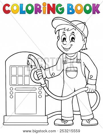 Coloring Book Gas Vector & Photo (Free Trial) | Bigstock