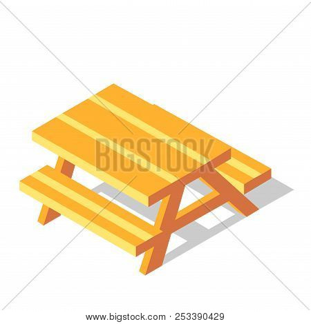 Picnic Table Vector Vector & Photo (Free Trial) | Bigstock