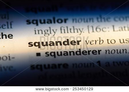 Squander Word Image & Photo (Free Trial) | Bigstock