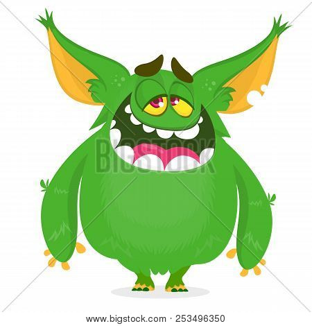 Cartoon Green Monster Vector & Photo (Free Trial) | Bigstock