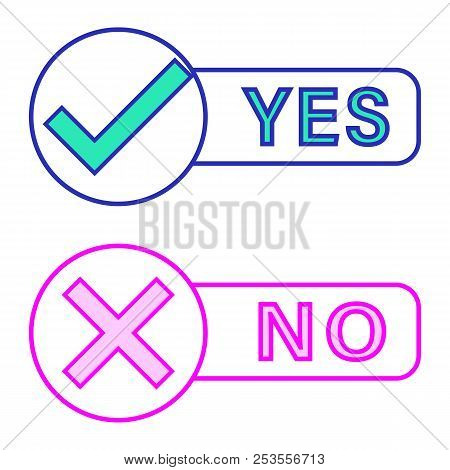 Check Marks Yes No. Vector & Photo (Free Trial) | Bigstock