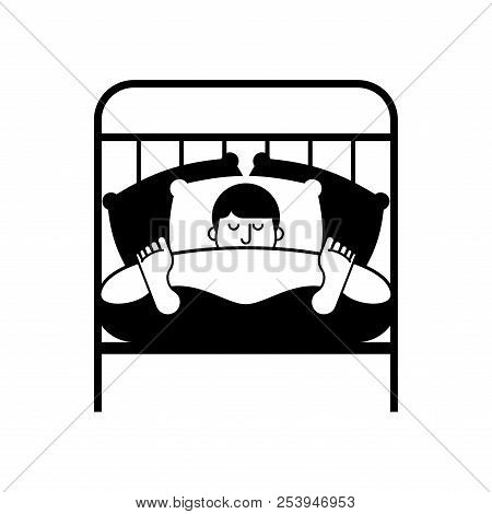 Guy Bed Asleep Icon. Vector & Photo (Free Trial) | Bigstock