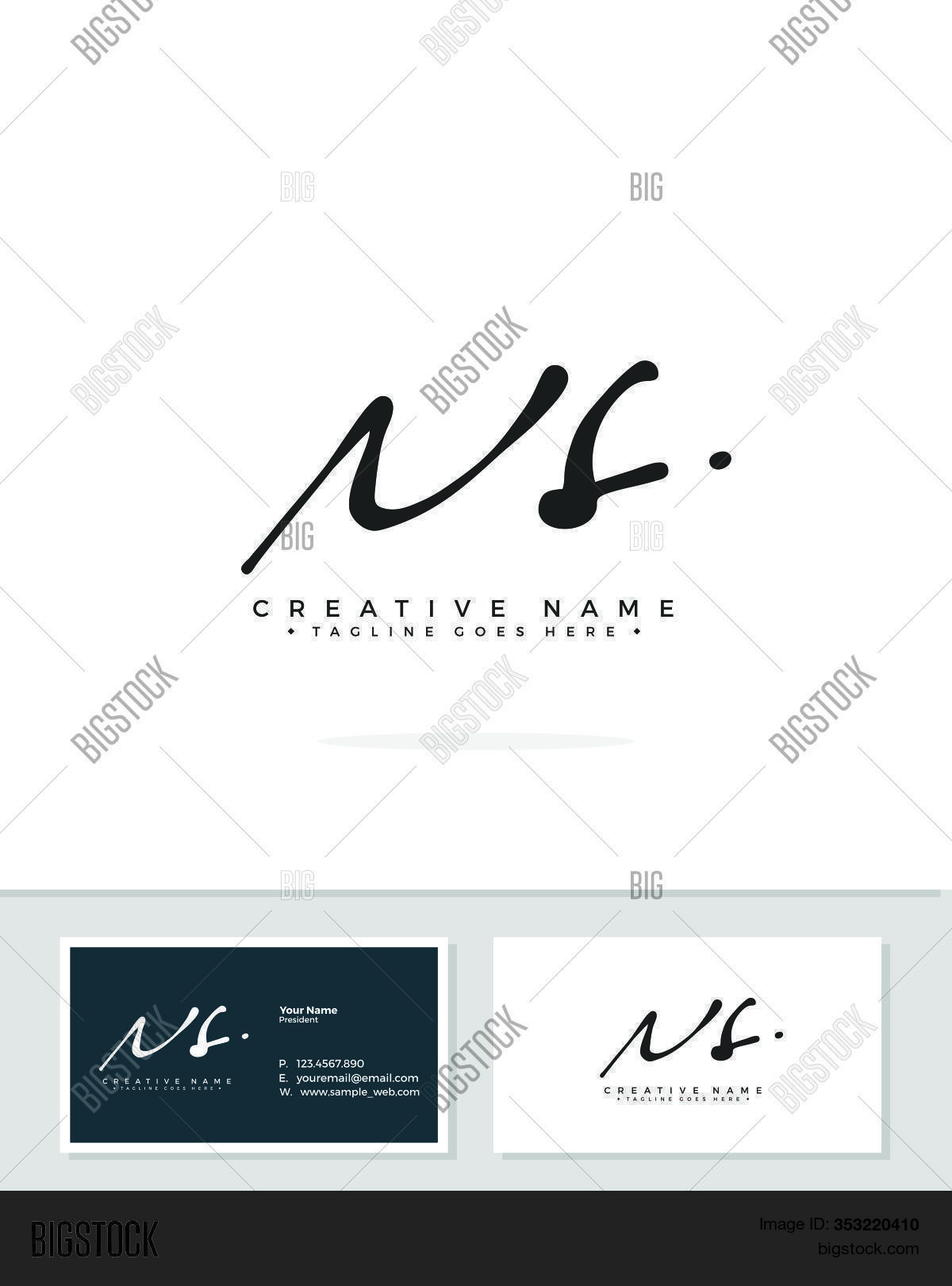 N S Ns Initial Logo Vector & Photo (Free Trial) | Bigstock