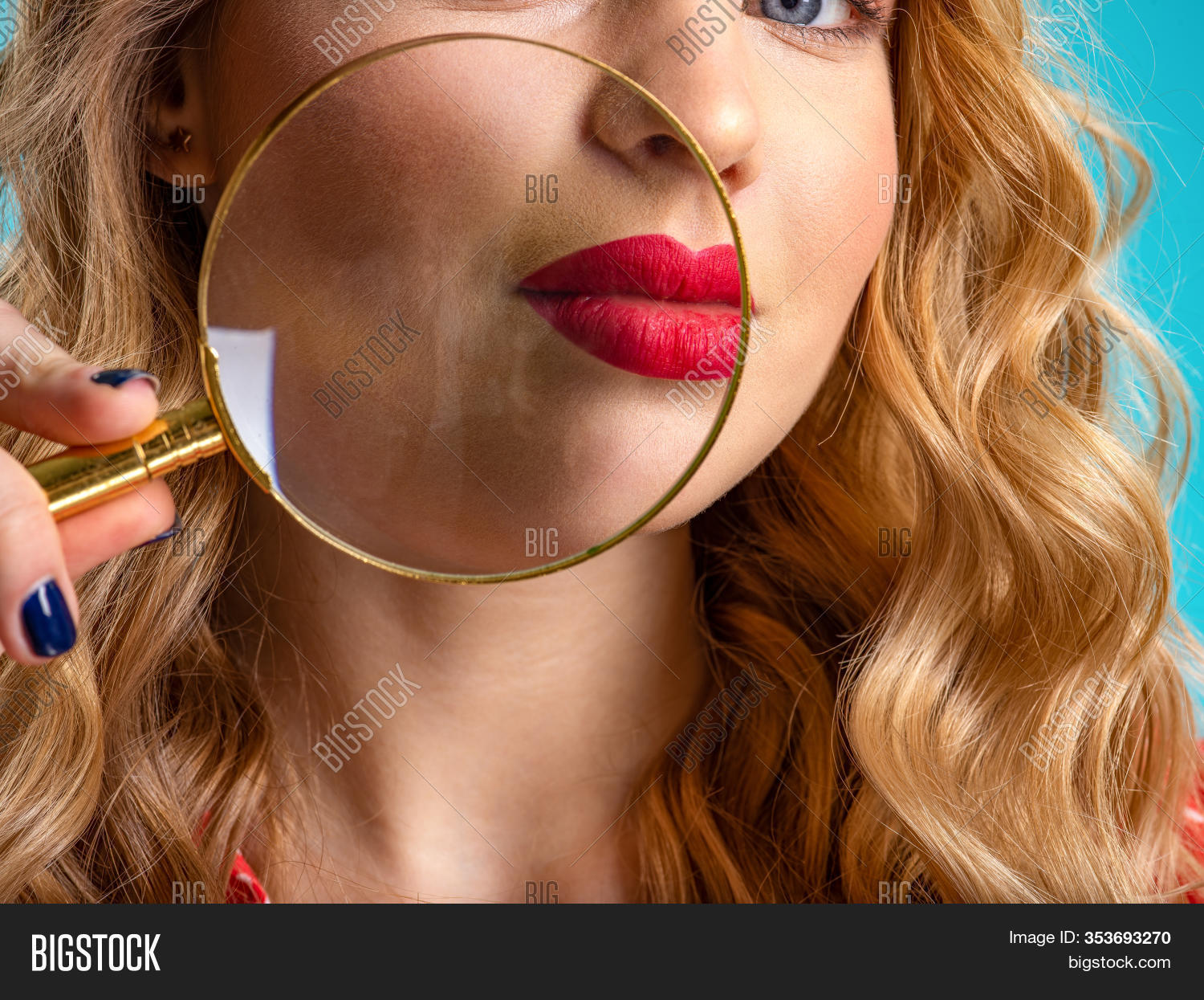 Woman Checks Skin Face Image & Photo (Free Trial) | Bigstock