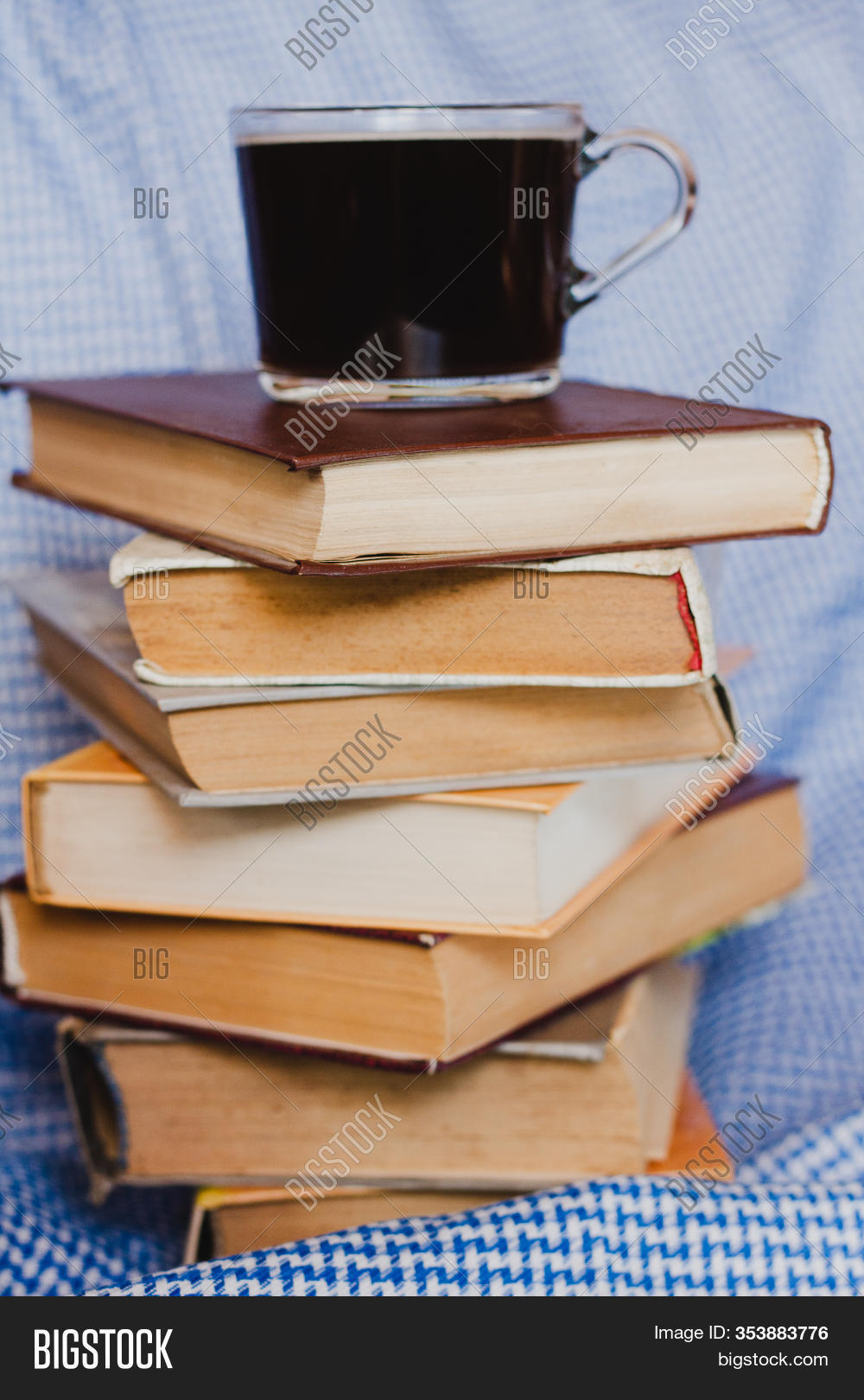Stacked Books And Coffee