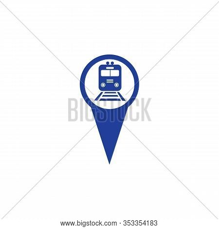 Train Station Map Pin Vector & Photo (Free Trial) | Bigstock