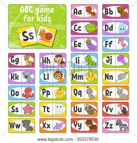 Set Abc Flash Cards. Vector & Photo (Free Trial) | Bigstock