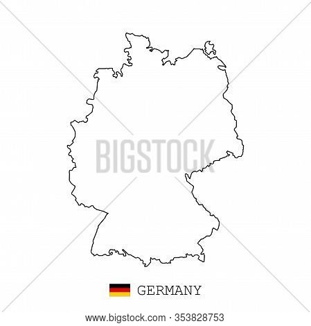 Germany Map Line, Vector & Photo (Free Trial) | Bigstock