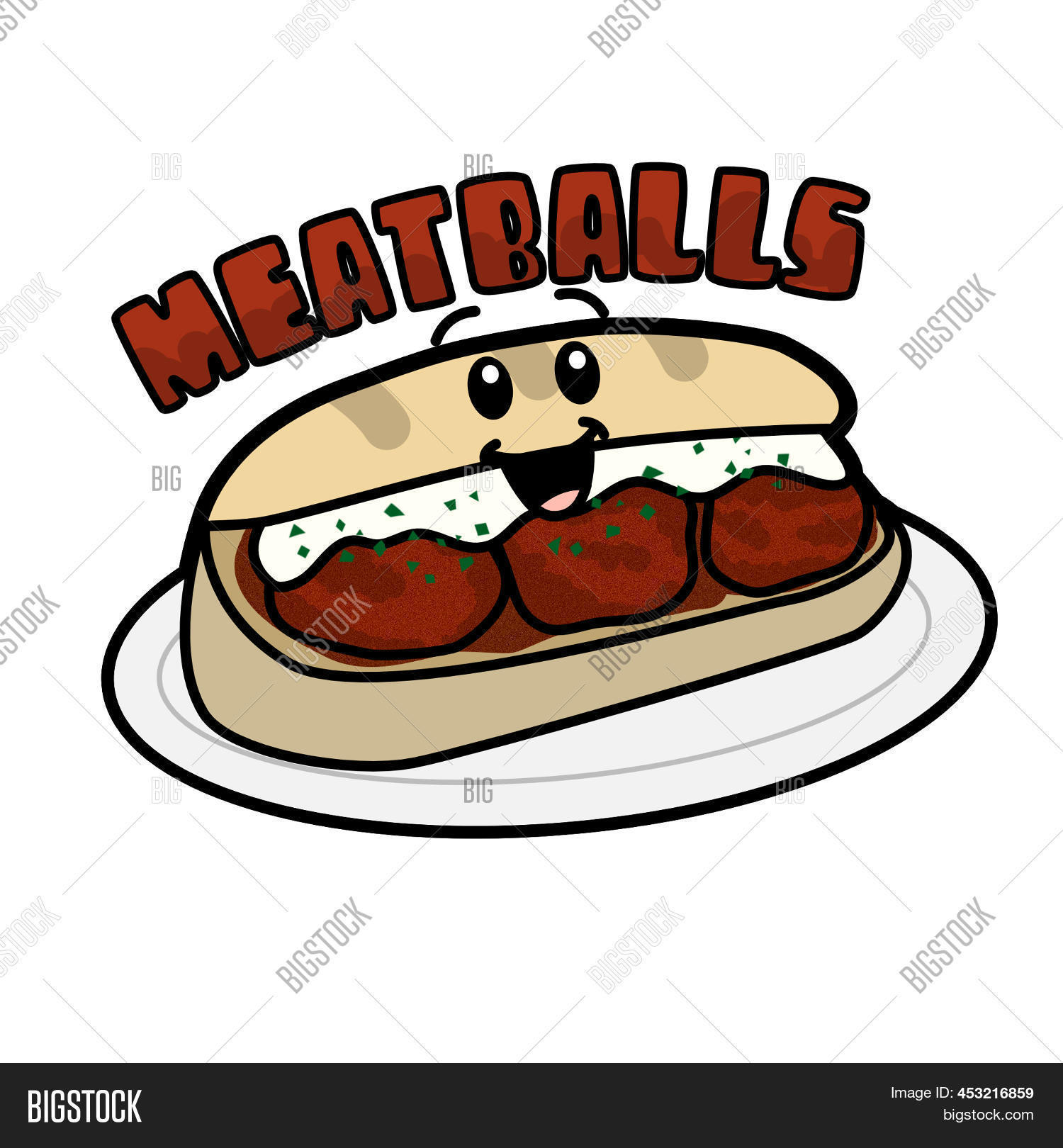 Cartoon Meatball Image & Photo (Free Trial) | Bigstock