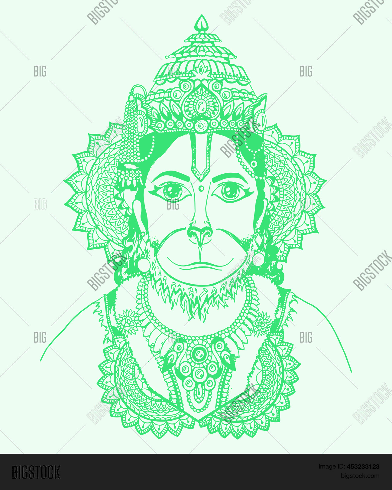 Sketch Hindu God Lord Vector & Photo (Free Trial) | Bigstock