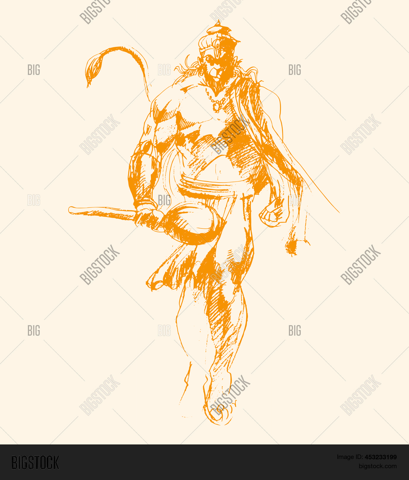 Sketch Hindu God Lord Vector & Photo (Free Trial) | Bigstock