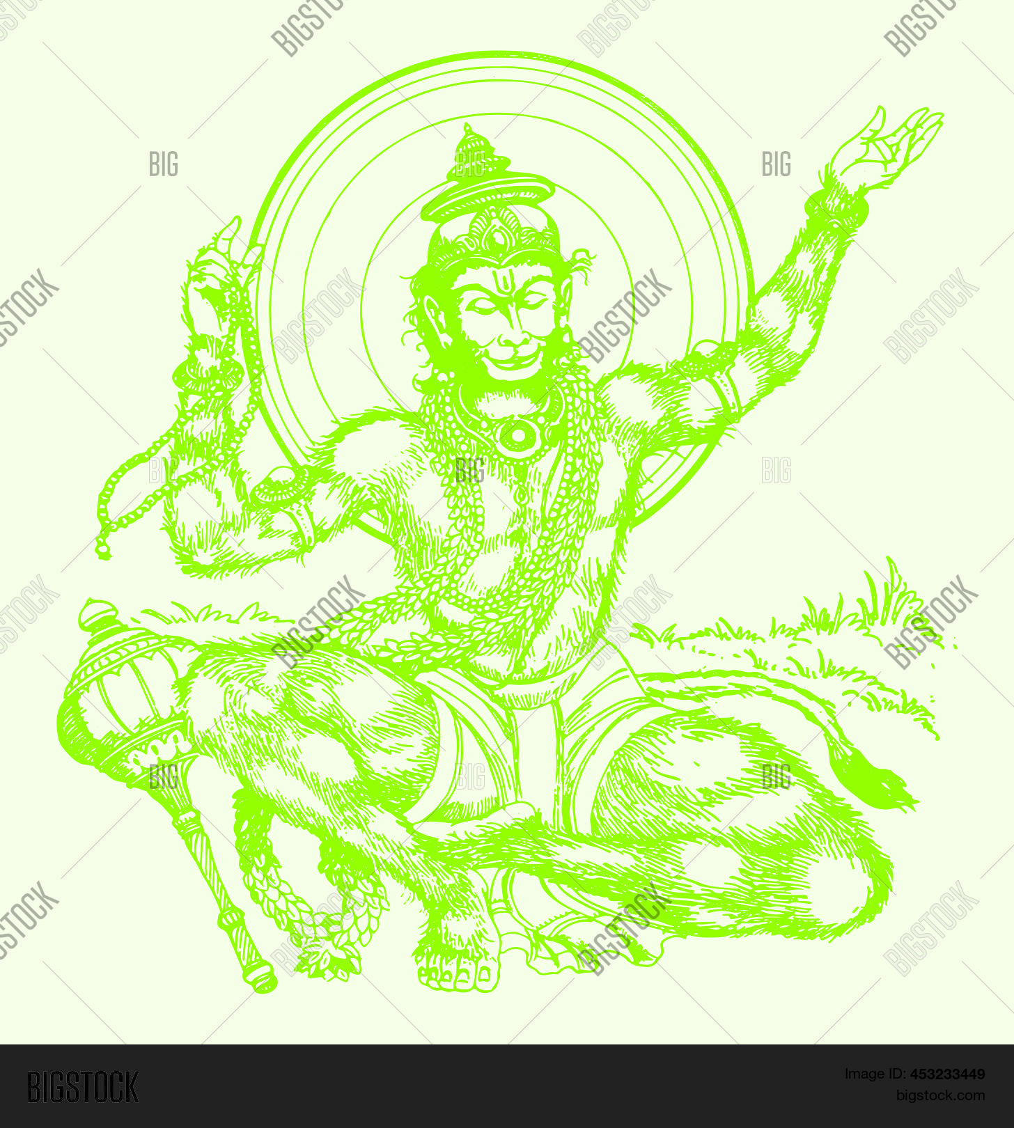 Sketch Hindu God Lord Vector & Photo (Free Trial) | Bigstock