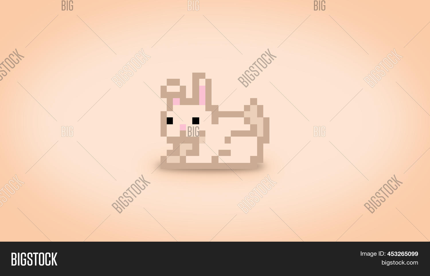Cute White Pixel Image & Photo (Free Trial) | Bigstock