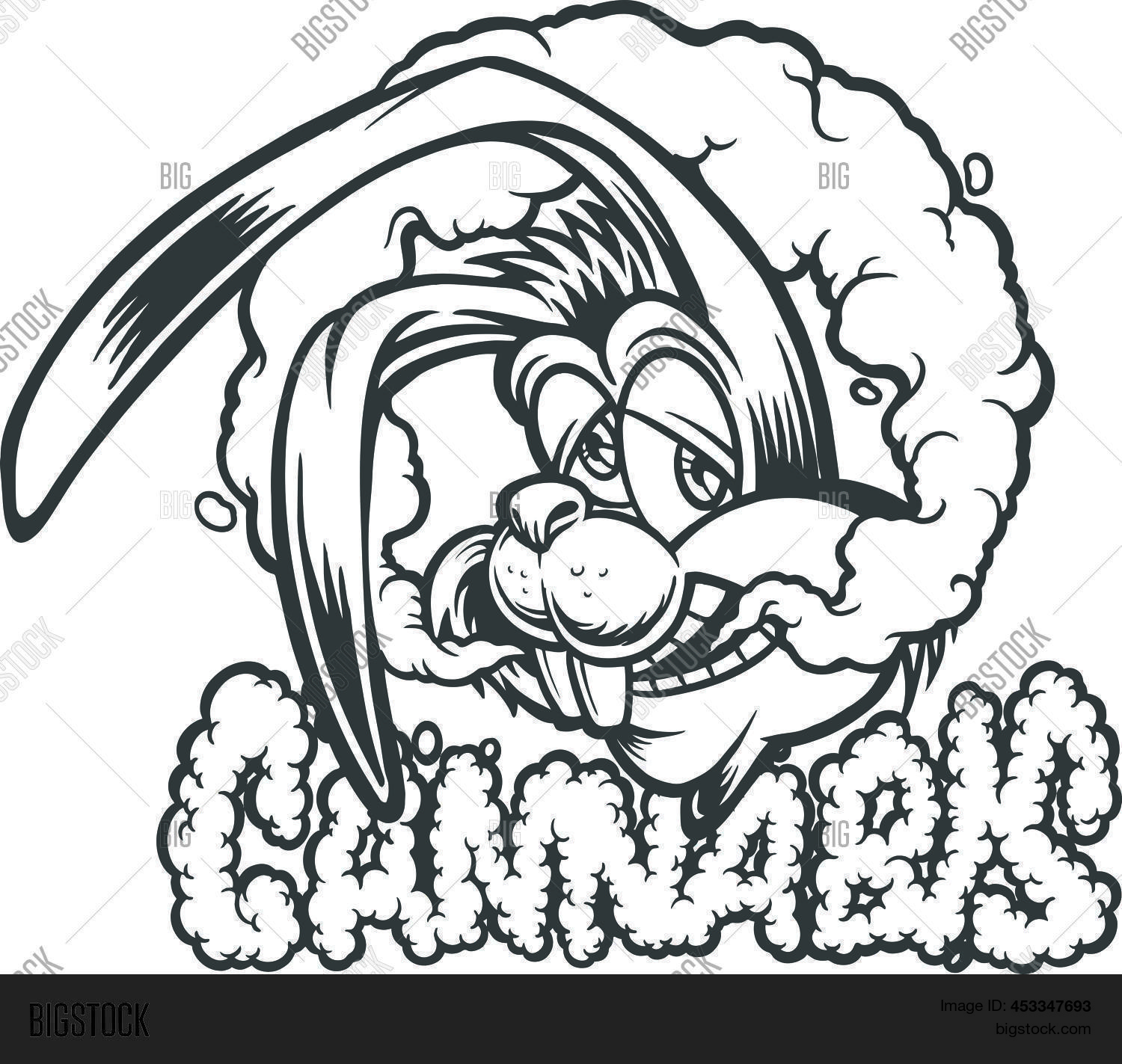 Bunny Smoking Weed Vector & Photo (Free Trial) | Bigstock