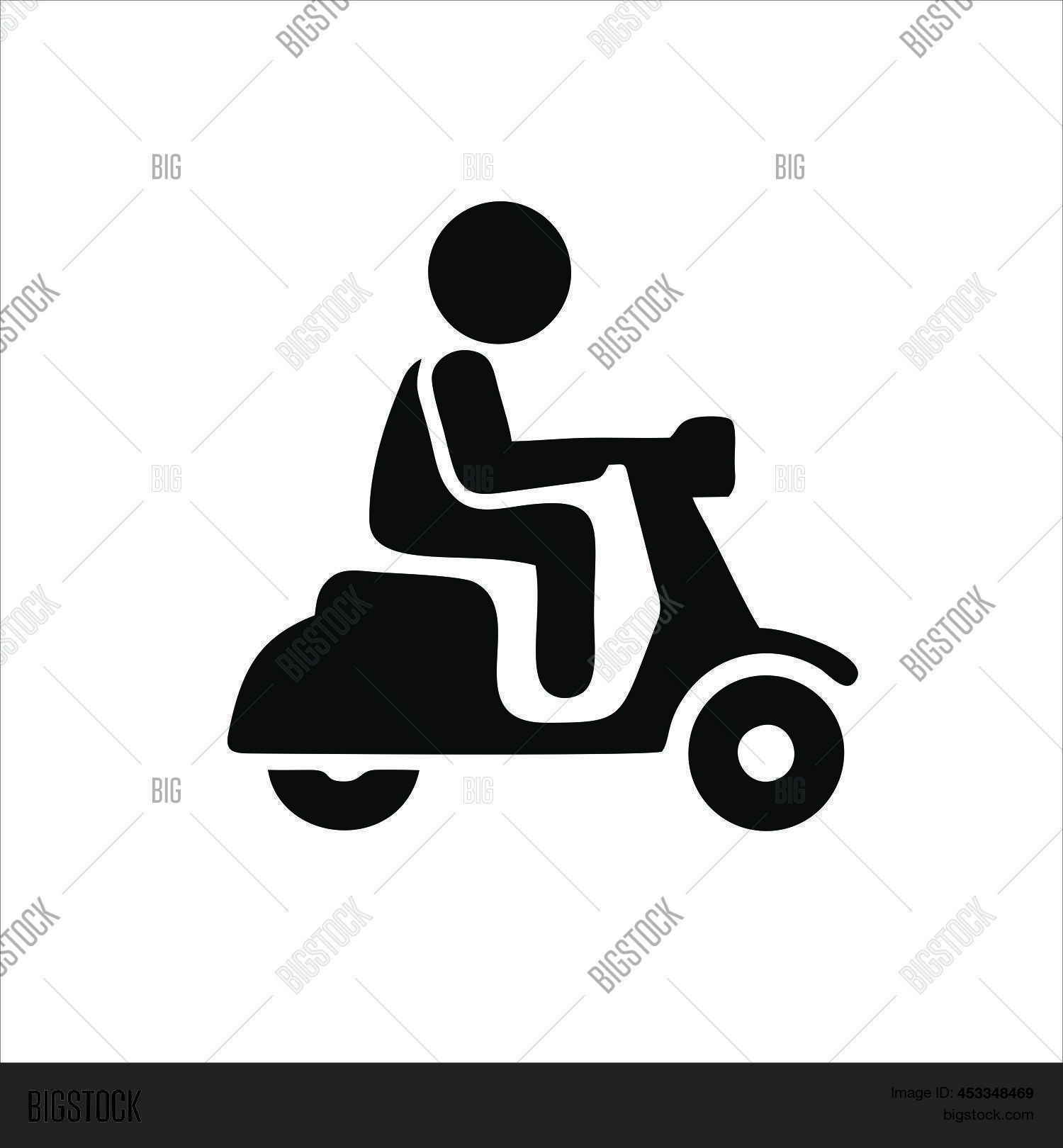 Scooter Icon Isolated Vector & Photo (Free Trial) | Bigstock