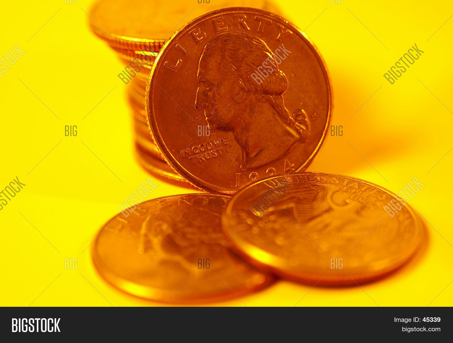 Quarters Gold Tone Image & Photo (Free Trial) | Bigstock