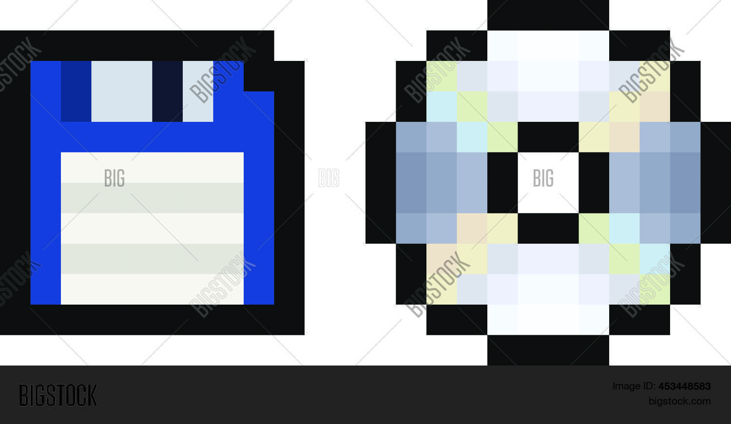 Pixel Floppy Cd Dvd Vector & Photo (Free Trial) | Bigstock