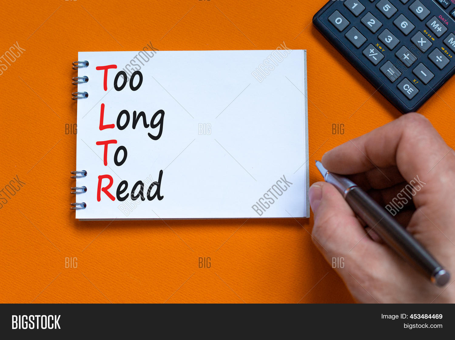 Tltr Long Read Symbol Image & Photo (Free Trial) | Bigstock