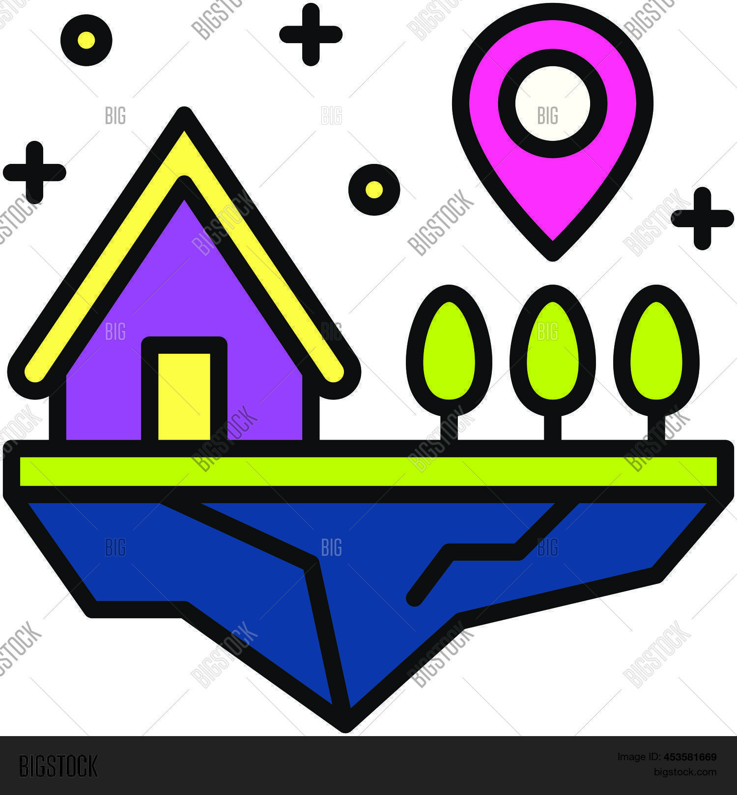 Land Location Icon, Vector & Photo (Free Trial) | Bigstock