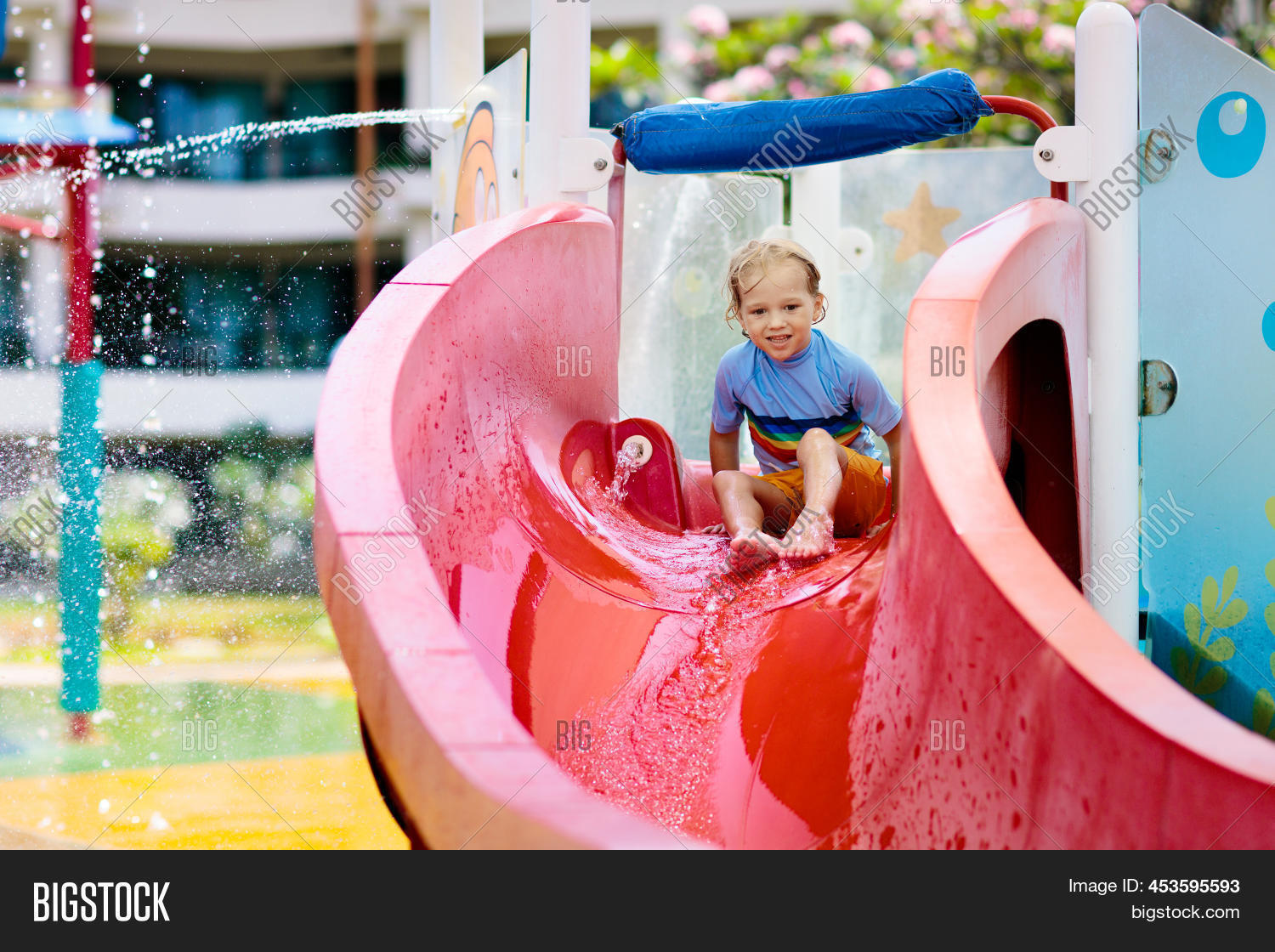 Kids On Water Slide Image & Photo (Free Trial) | Bigstock