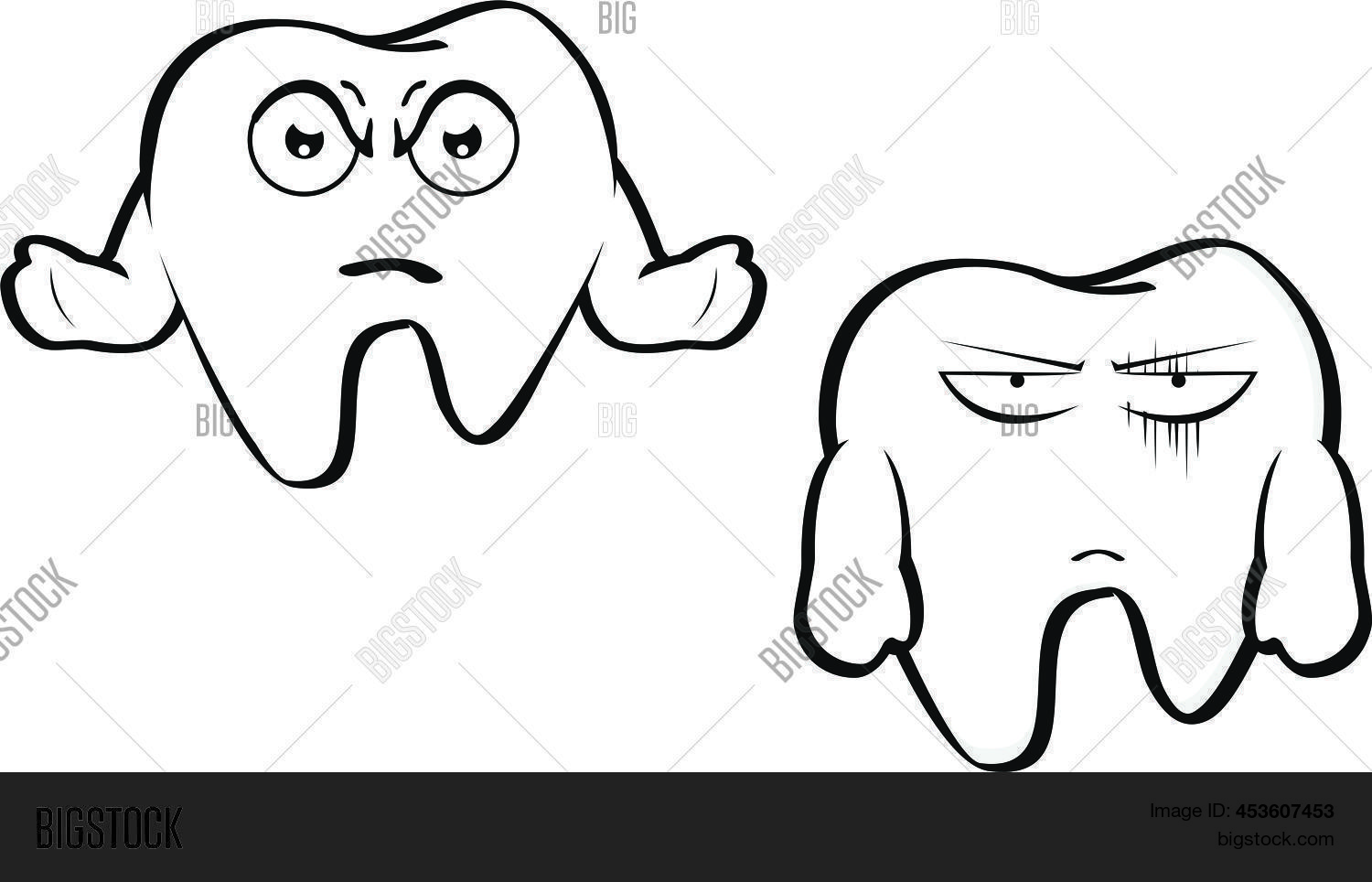 Molar Tooth Cartoon Vector & Photo (Free Trial) | Bigstock