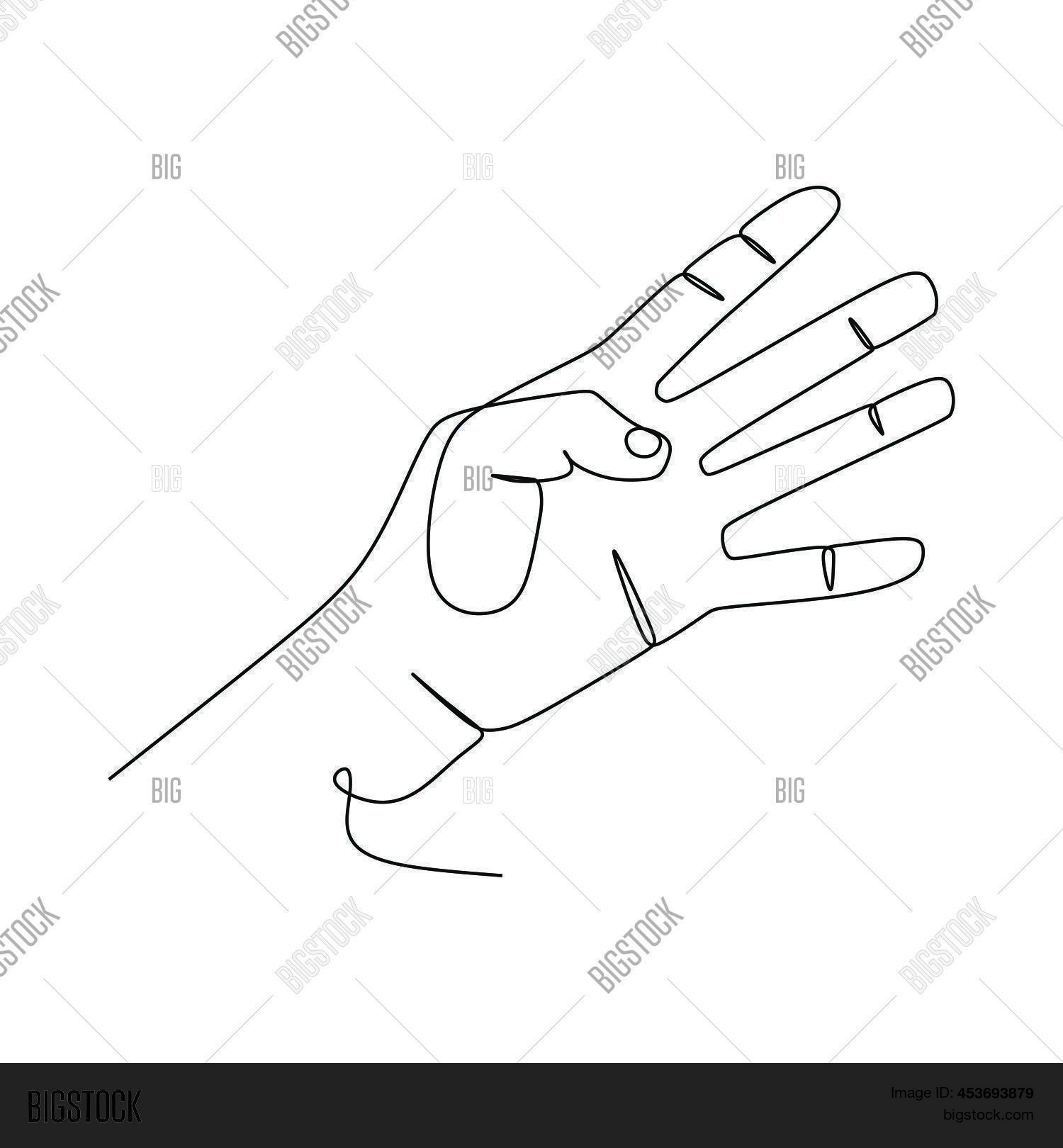 Number Four Hand Vector & Photo (Free Trial) | Bigstock