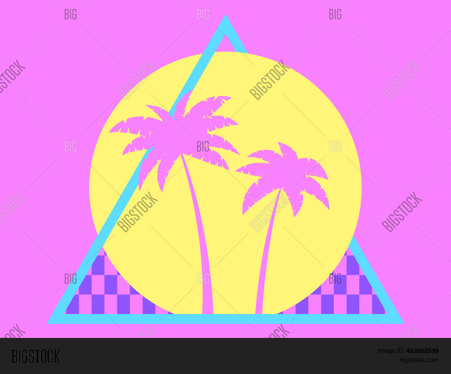 Summer Time. 80s Palm Vector & Photo (Free Trial) | Bigstock