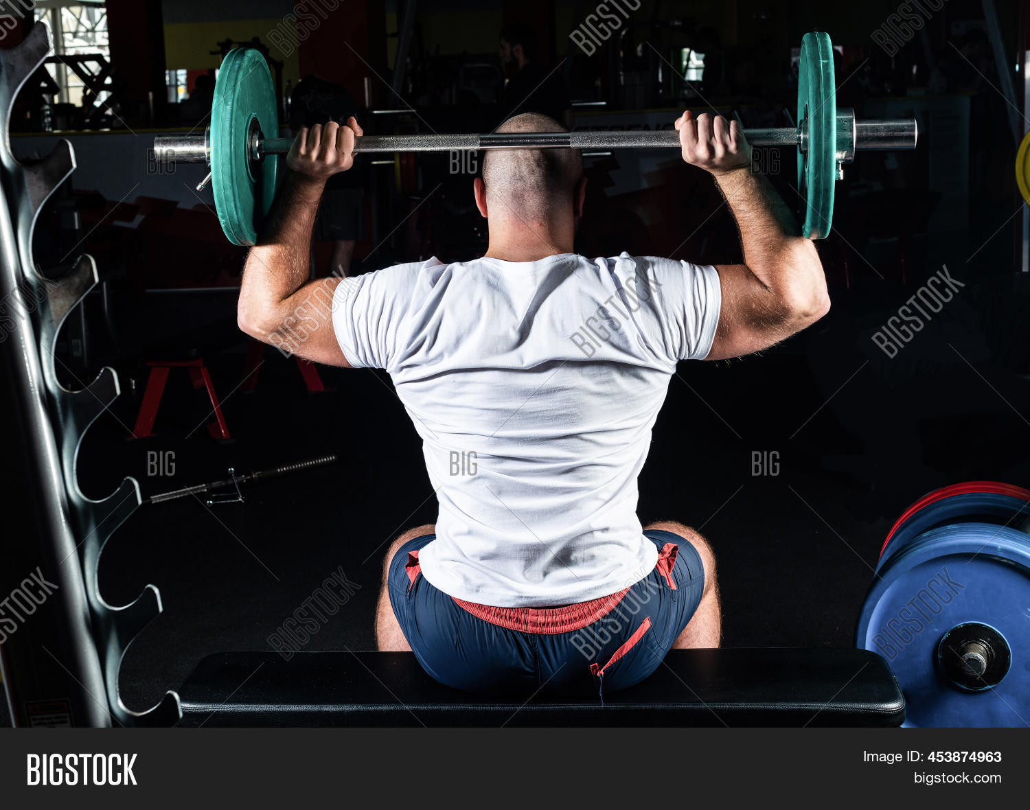 Man Gym Lifts Barbell Image & Photo (Free Trial) | Bigstock