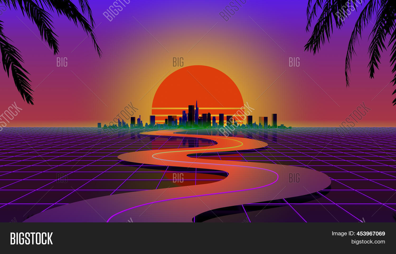 3d Retro Wave City Image & Photo (Free Trial) | Bigstock