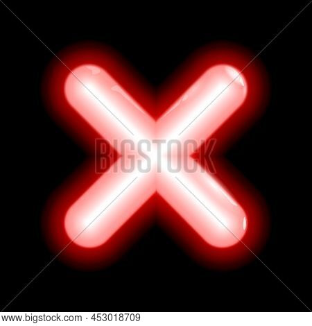 Red Neon Crosshair Vector & Photo (Free Trial) | Bigstock
