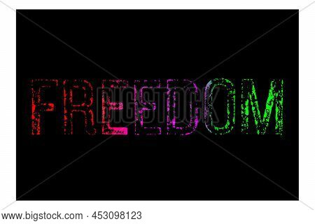 Freedom Lettering Text Image & Photo (Free Trial) | Bigstock