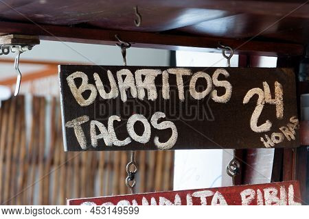 Taco Burrito Sign 24 Image & Photo (Free Trial) | Bigstock
