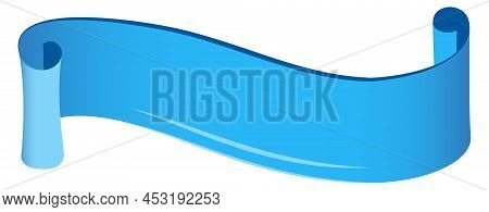 Blue Scroll Ribbon. Vector & Photo (Free Trial) | Bigstock