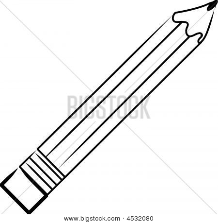 Pencil Outline Vector & Photo (Free Trial) | Bigstock