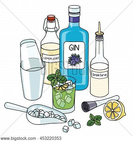 Doodle Cartoon Gin Vector & Photo (Free Trial) | Bigstock