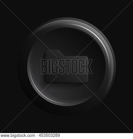 Vector y foto Black Folder Icon. (prueba gratis) | Bigstock