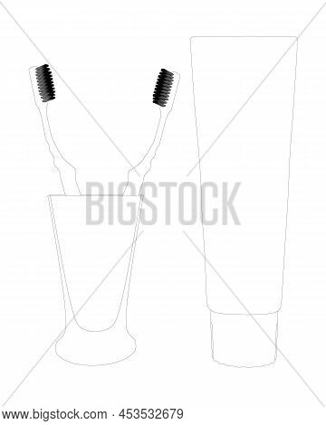 Outline Toothbrushes Vector & Photo (Free Trial) | Bigstock