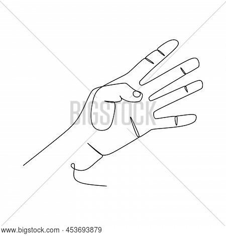 Number Four Hand Vector & Photo (Free Trial) | Bigstock