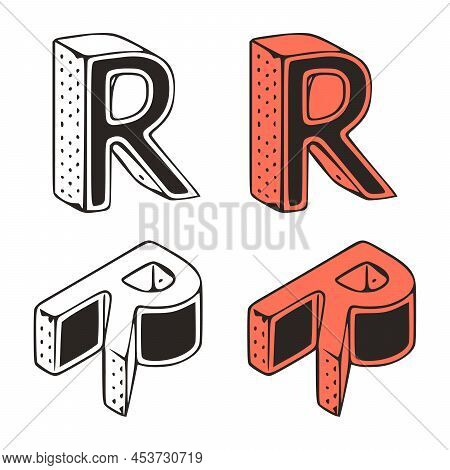 Isometric Letter R Vector & Photo (Free Trial) | Bigstock