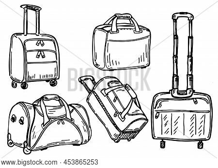 Luggage Hand Drawn Vector & Photo (Free Trial) | Bigstock