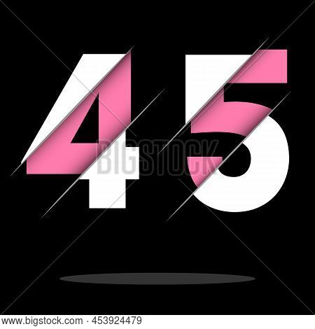 45 4 5 Number Logo Vector & Photo (Free Trial) | Bigstock