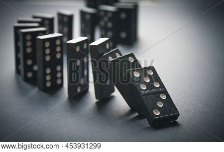 Black Dominoes Chain Image & Photo (Free Trial) | Bigstock