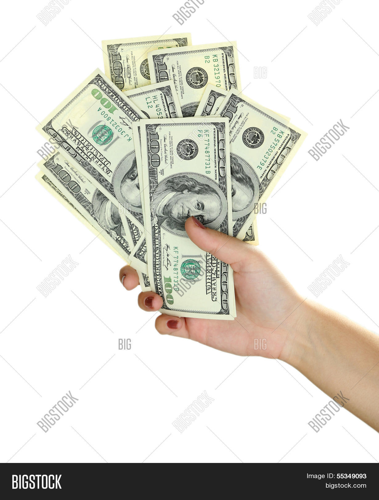 Female Hand Dollars Image & Photo (Free Trial) | Bigstock