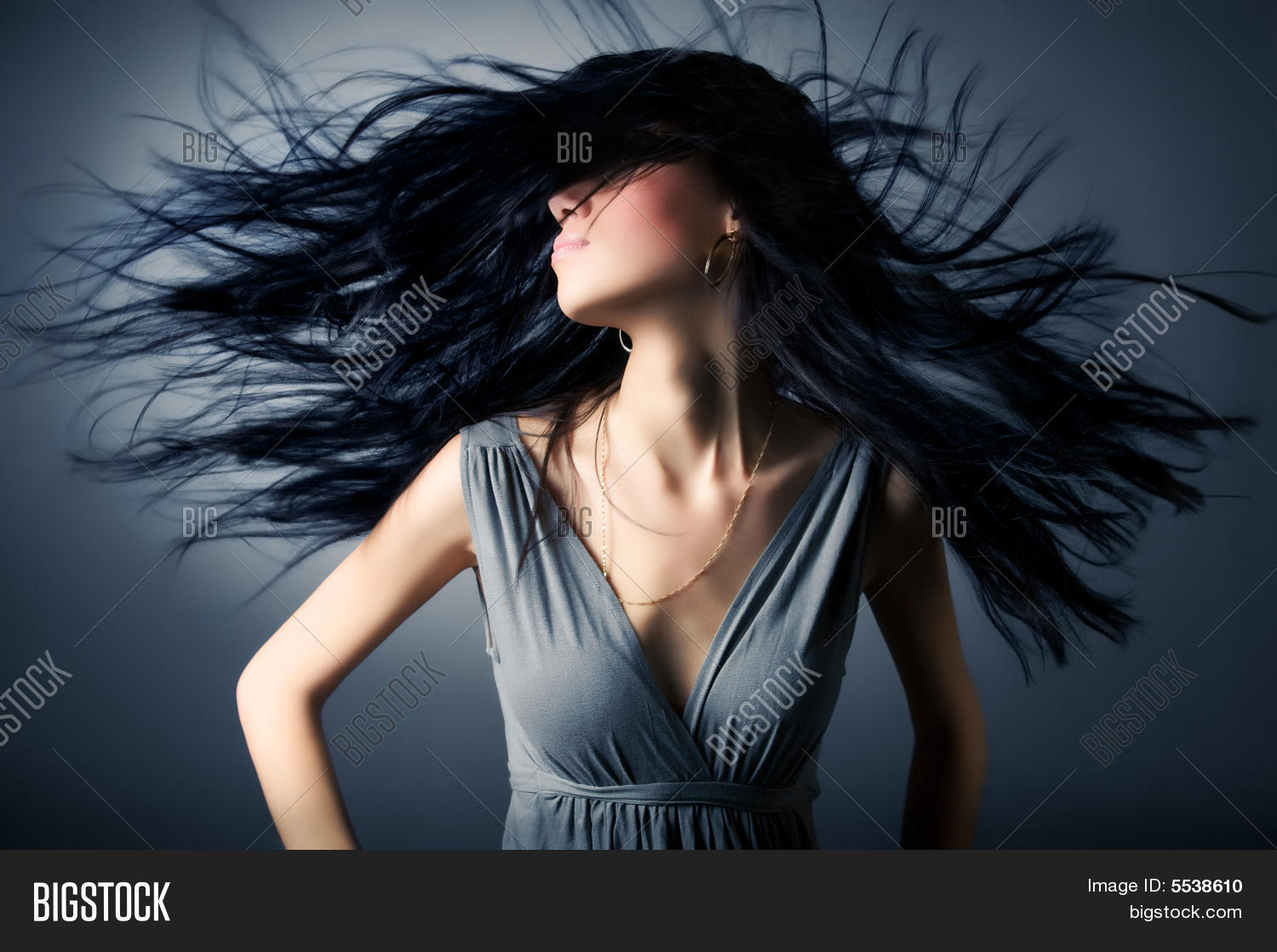 Woman Fluttering Hair Image & Photo (Free Trial) | Bigstock