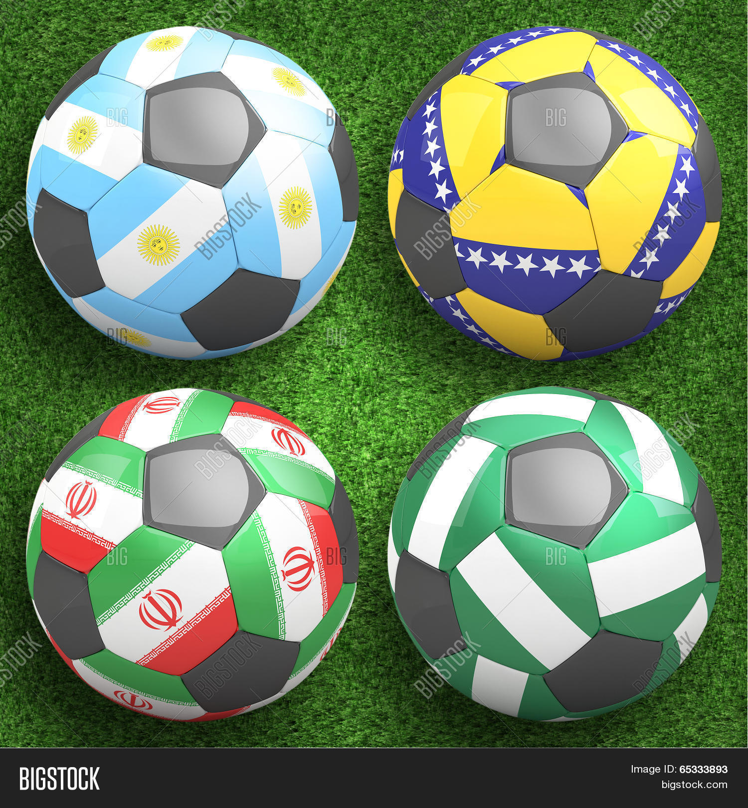3D Soccer Balls Group Image & Photo (Free Trial) | Bigstock