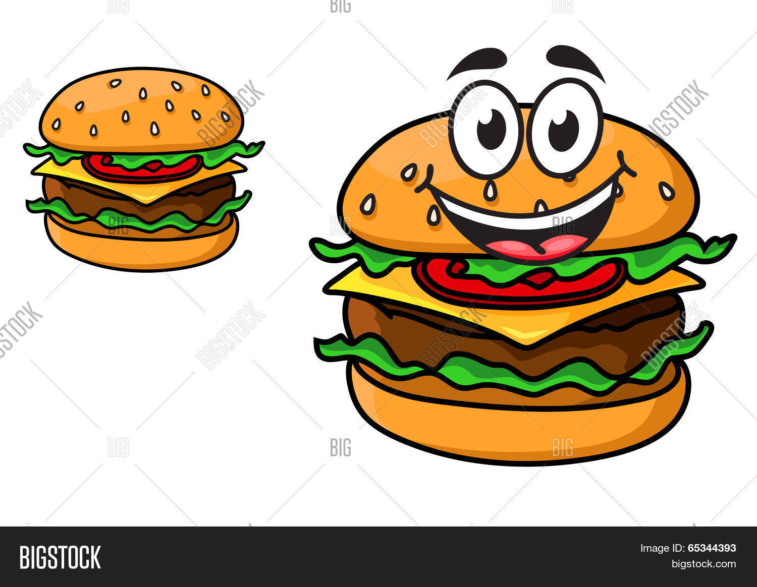 Cartoon Cheeseburger Vector & Photo (Free Trial) | Bigstock
