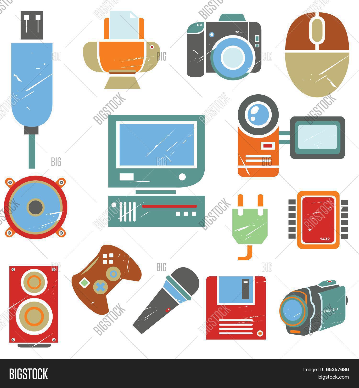 Electronic Icons Vector & Photo (Free Trial) | Bigstock