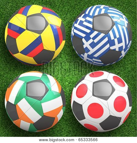 3D Soccer Balls Group Image & Photo (Free Trial) | Bigstock