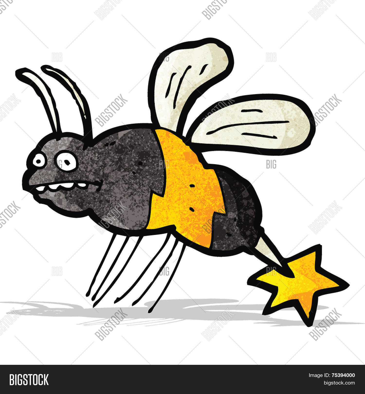 Cartoon Stinging Wasp Vector & Photo (Free Trial) | Bigstock